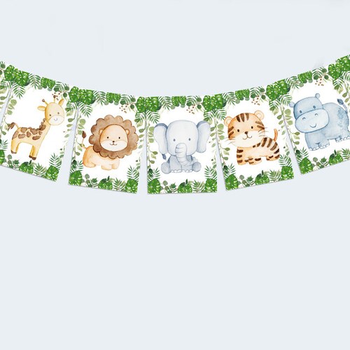 Jungle Animals Banner Safari Jungle Animals Sign Jungle Baby | Etsy