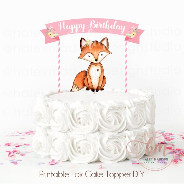 Fox Cake Topper - Etsy