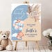Blue Teddy Bear Baby Shower Signs, Set of 6 Table Signs, Door Signs ...