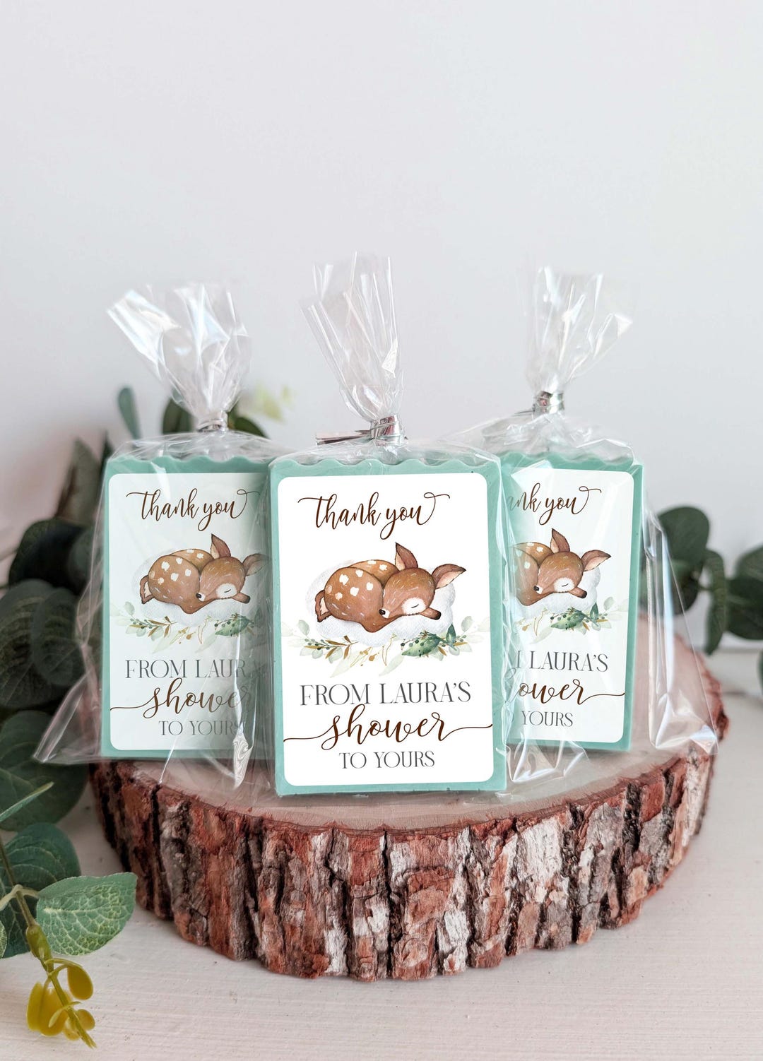 Deer Soap Favors, Woodland Baby Shower Deer Soaps, Handmade Soap ...