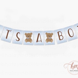 Teddy Bear Banner, Teddy Bear Baby Shower Banner, It's a Boy/girl ...