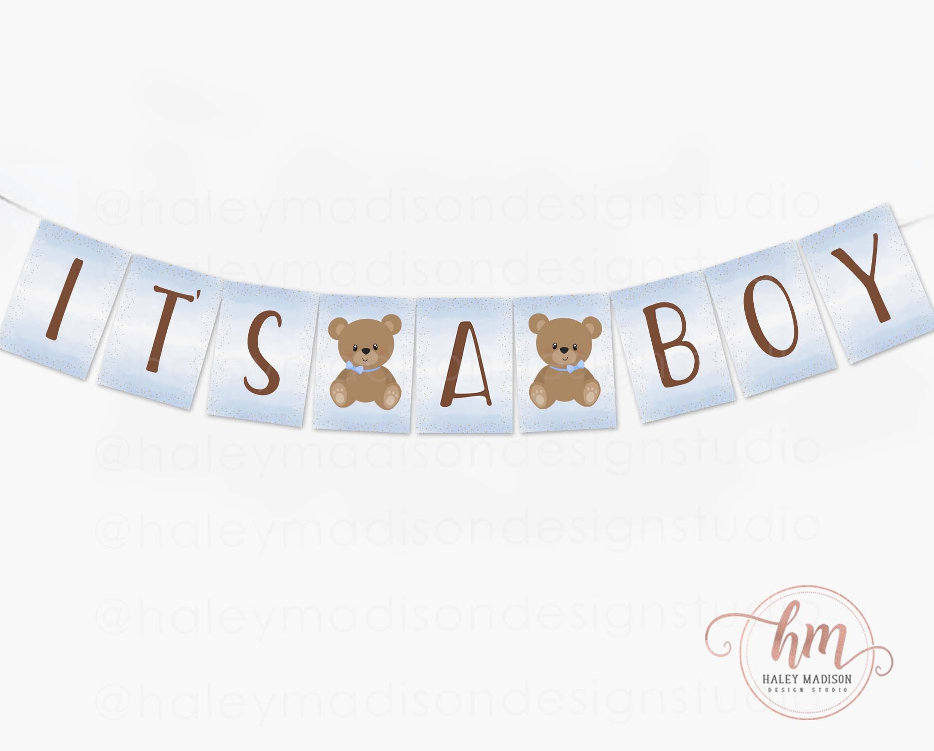 Teddy Bear Banner Teddy Bear Baby Shower Banner It's a - Etsy Australia