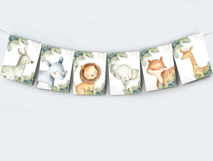 Jungle Animals Banner Safari Jungle Animals Sign Jungle Baby | Etsy