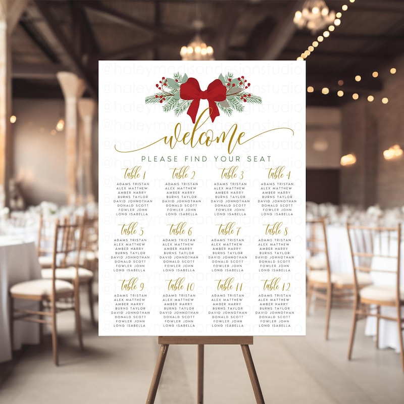 Christmas Party Table Plan - Etsy UK