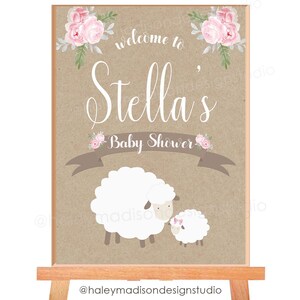 Little Lamb Baby Shower Welcome Sign Gender Neutral Baby - Etsy