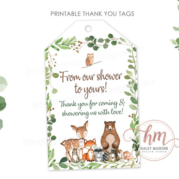Woodland Tags - Etsy