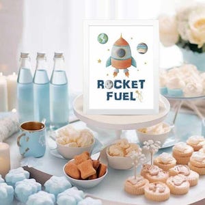 PRINTABLE Astronaut Party Signs, Set of 6 Table Outer Space Signs ...