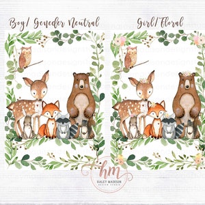 Woodland Happy Birthday Banner, Woodland Greenery Birthday Party Banner ...