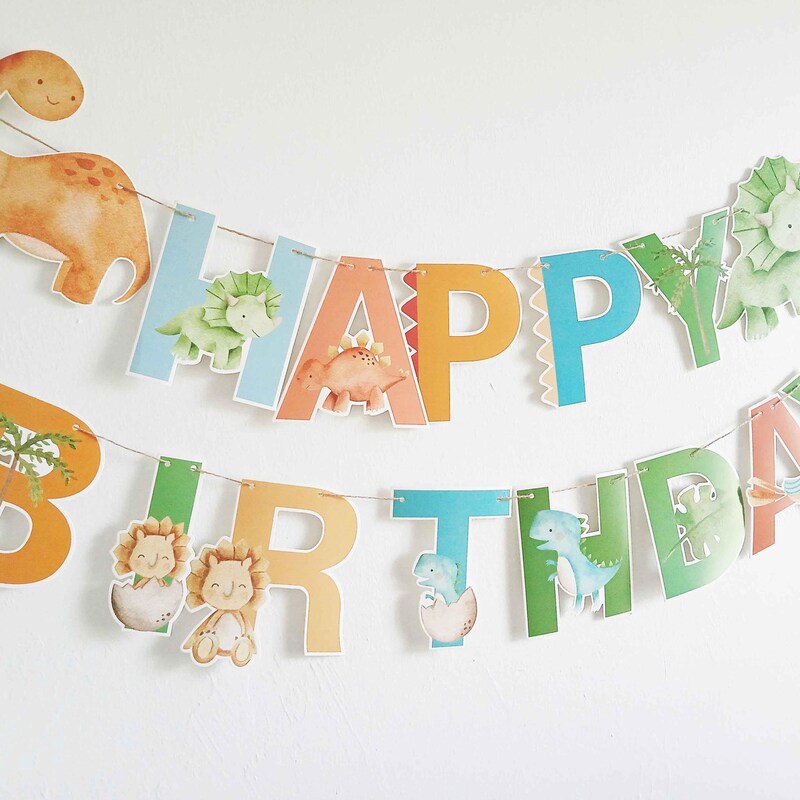 Dinosaur Happy Birthday - Etsy