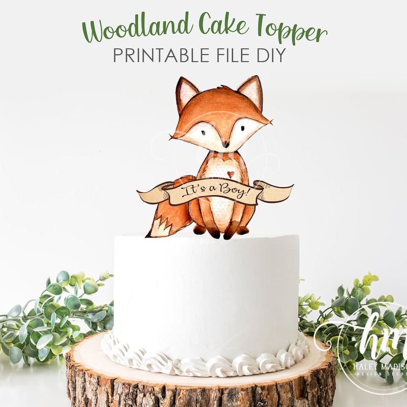 Fox Cake Topper - Etsy