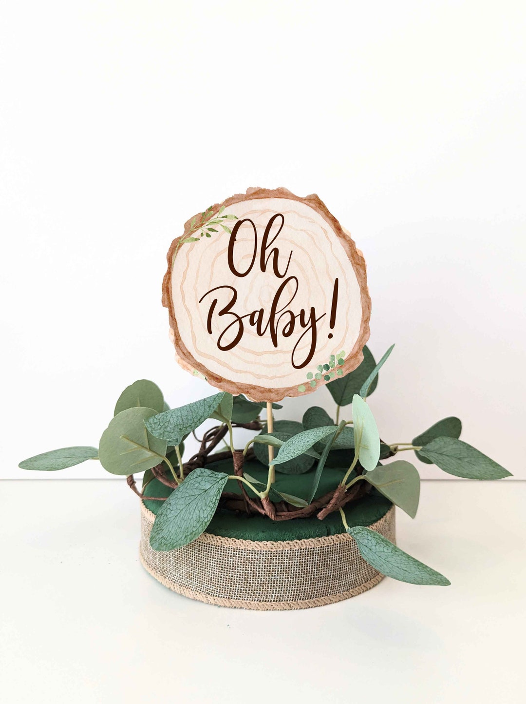 Baby Shower Centerpieces, Greenery Baby Shower Decorations, Woodland ...