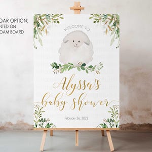 Little Lamb Welcome Sign, Little Lamb Baby Shower Welcome Sign, Little ...