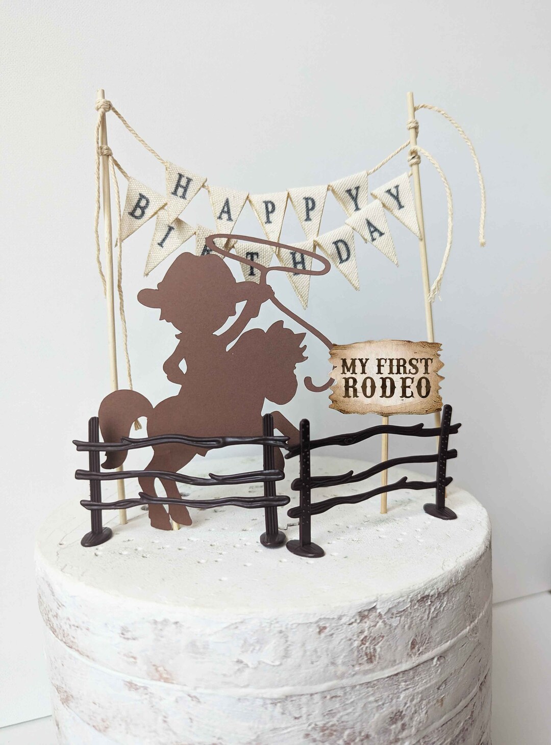 Little Cowboy Cake Topper, Cowboy Topper, My First Rodeo Cowboy Theme ...