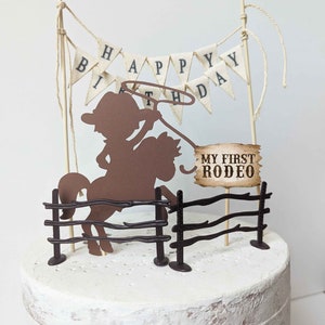 Little Cowboy Cake Topper, Cowboy Topper, My First Rodeo Cowboy Theme ...