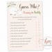 Little Lamb Baby Shower Game, Guess Who, Mommy or Daddy Game, Floral ...
