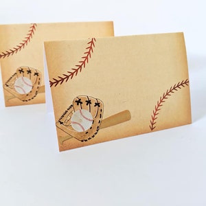 12 Baseball Place Cards, Baseball Food Tents, Baseball Baby Shower ...