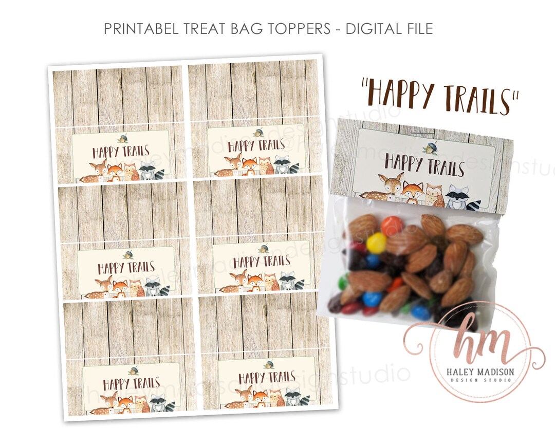 Woodland Treat Bag Toppers, Woodland Birthday Party Treat Bag Toppers ...