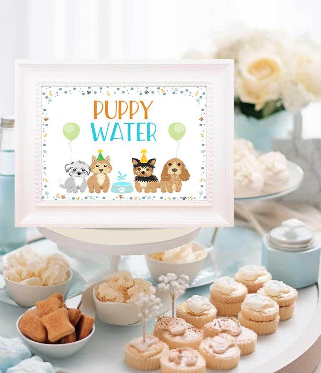 PRINTABLE Puppy Party Puppy Water Sign, Puppy Drink Station Sign ...