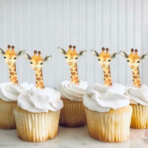 Set of 12 Jungle Animals Cupcake Toppers, Jungle 2" Toppers, Jungle ...