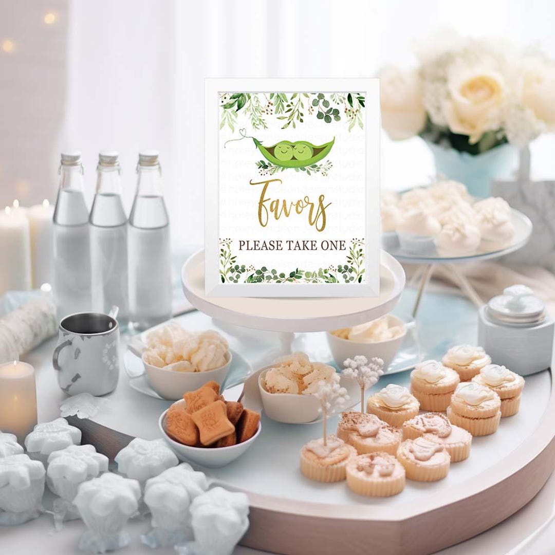 PRINTABLE Two Peas in a Pod Favors Sign 8x10, Guests Gifts Favors Table ...