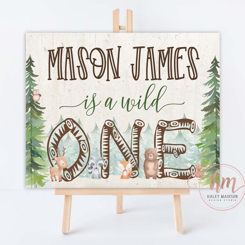 Woodland Birthday Party Welcome Sign Woodland Door Sign - Etsy
