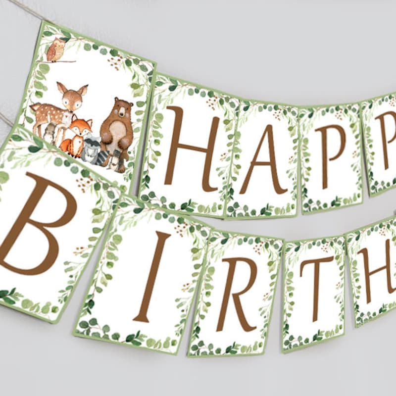 Woodland Banner - Etsy