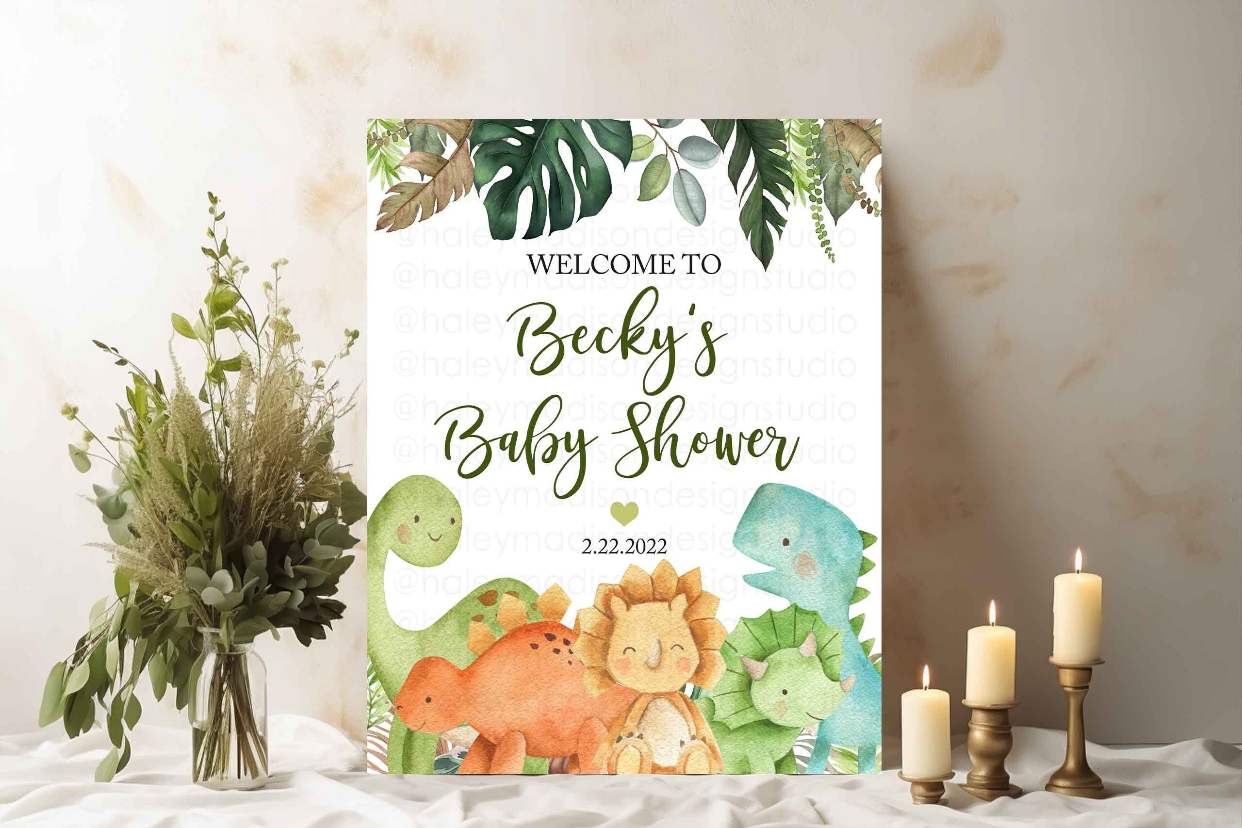 Baby Dinosaurs Welcome Sign, Hatching Soon Baby Shower - Etsy