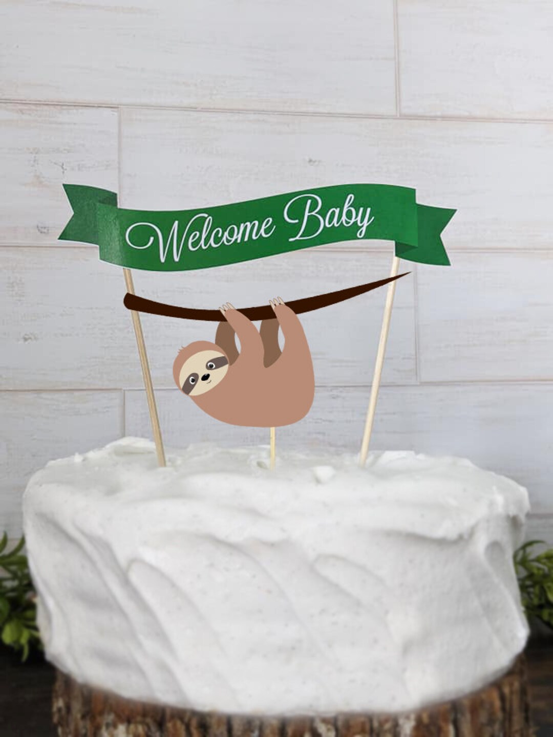 Sloth Cake Topper, Sloth Baby Shower Cake Topper, Sloth Birthday Party ...