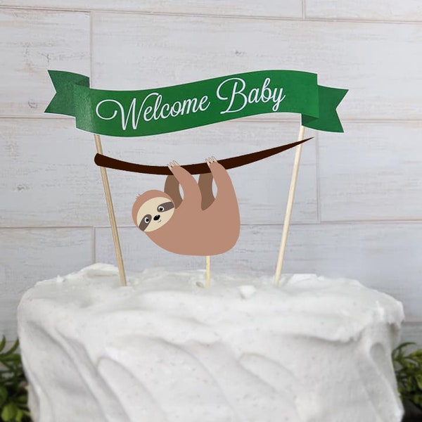 Sloth Cake Topper Birthday - Etsy