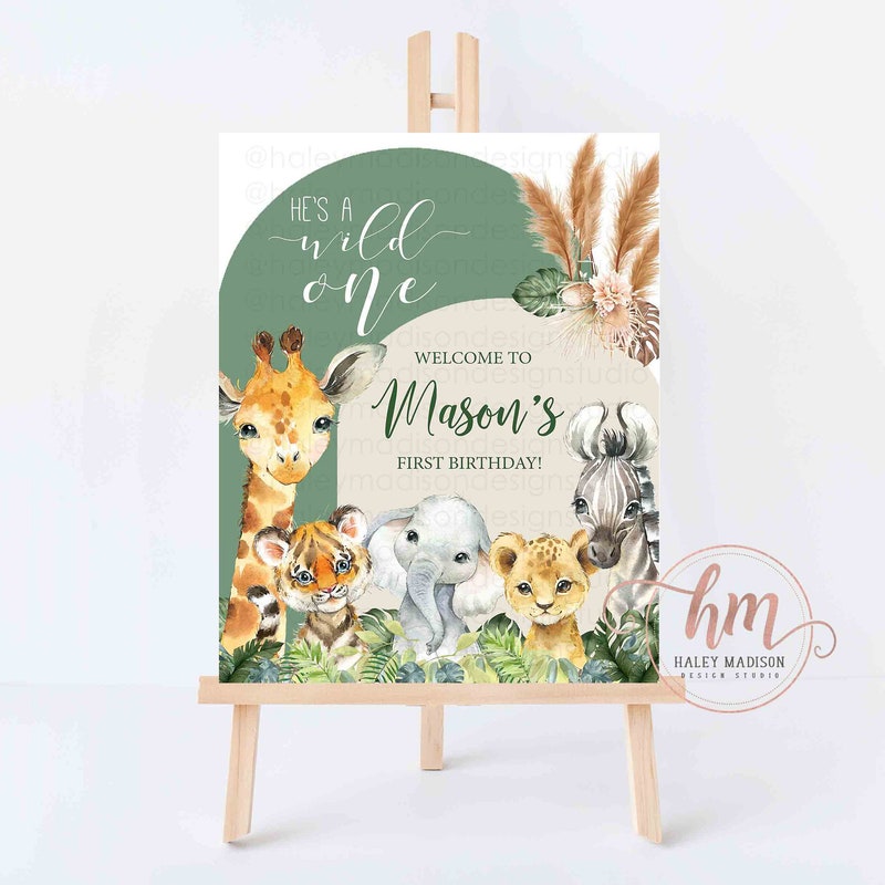 Wild One Welcome Sign - Etsy