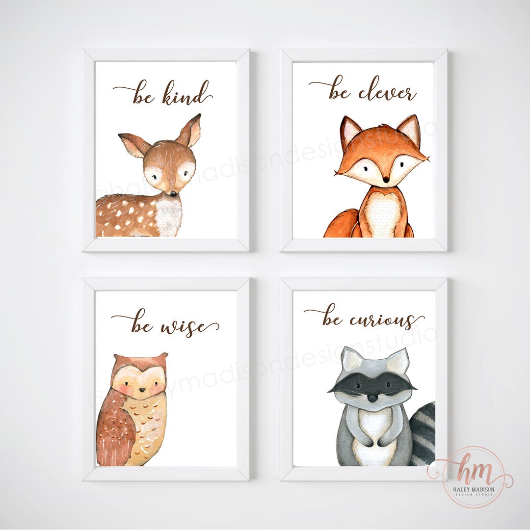 Woodland Nursery Signs, Woodland Friends Baby Shower Signs, Forest ...
