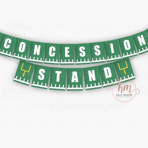 Concession Stand Banner, Football First Birthday Party Banner, Football ...
