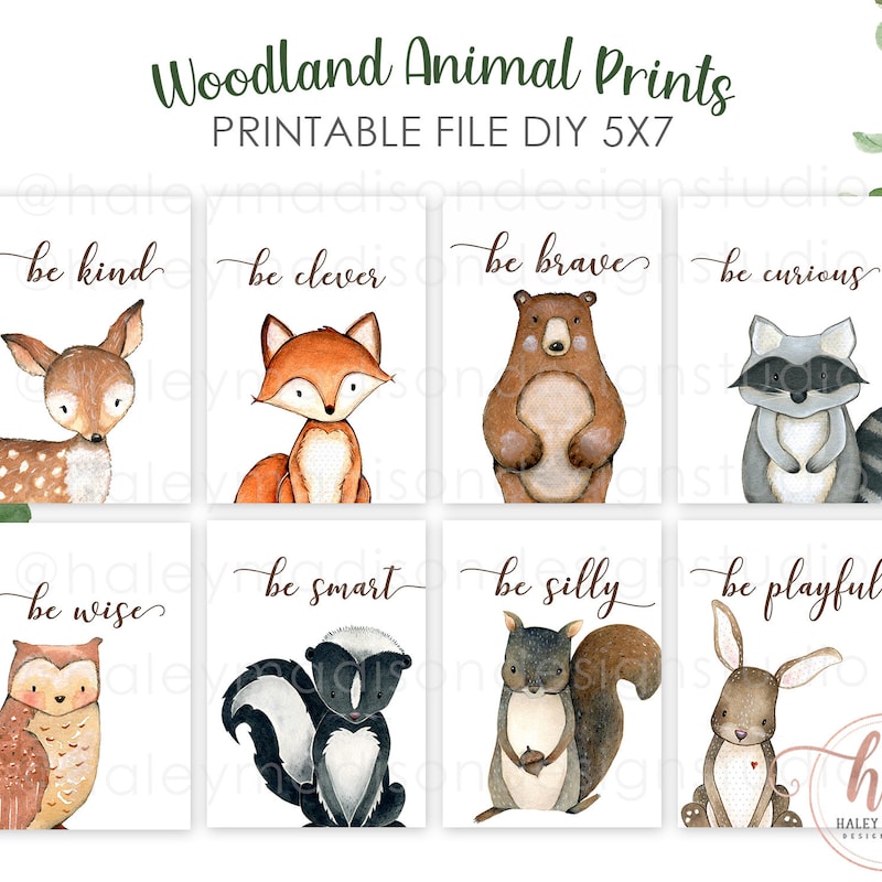 Woodland Nursery Art - Etsy