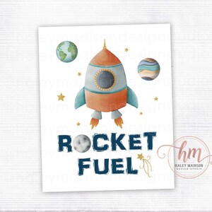 Astronaut Rocket Fuel Sign, Drink Station Sign, Outer Space Theme ...