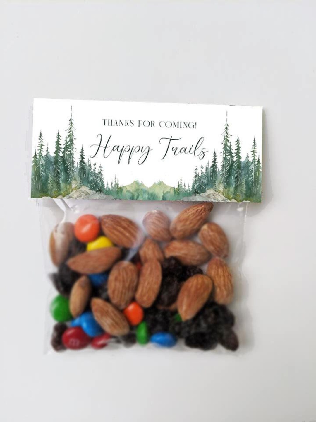 Set of 12 Adventure Treat Bag Toppers, Mountains, Trees Treat Bags With ...