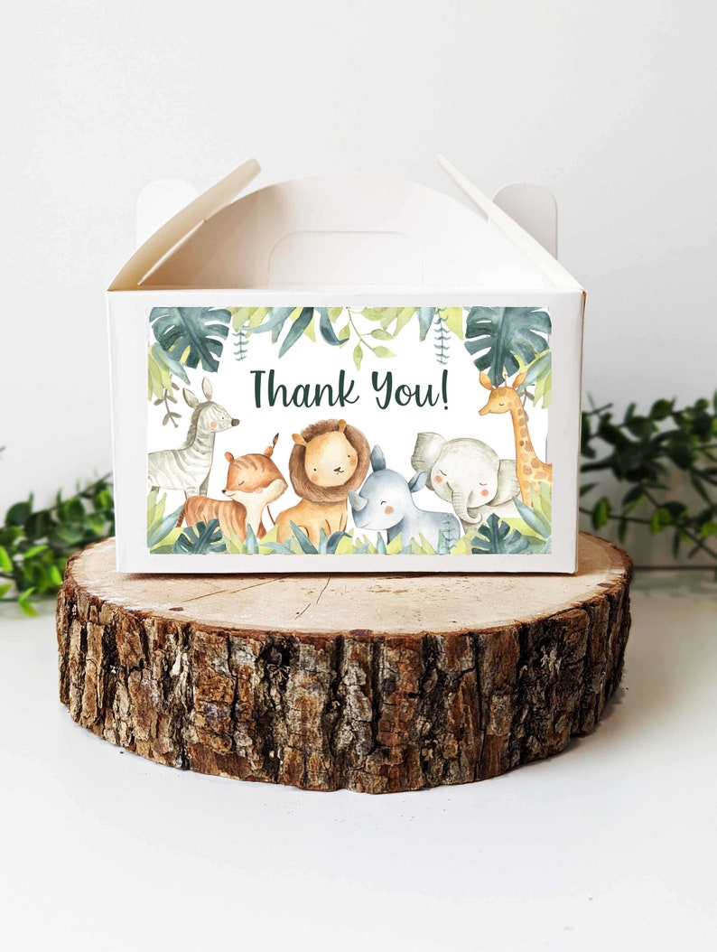 Safari Jungle Favor Boxes, Jungle Party Favor Boxes, Baby Shower Favor ...