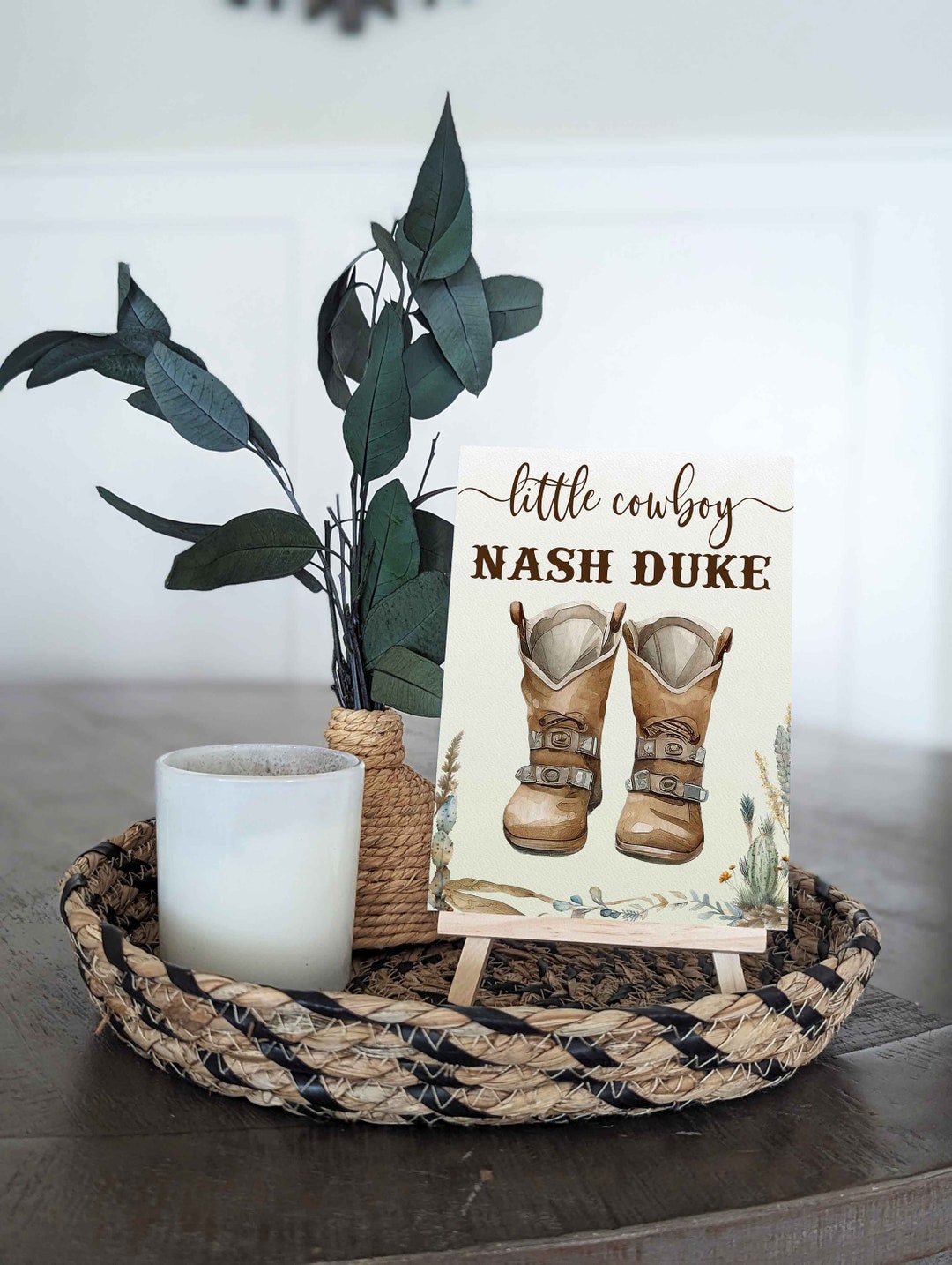 Cowboy Centerpieces, Cowboy Baby Shower Table Top Easel Decoration ...