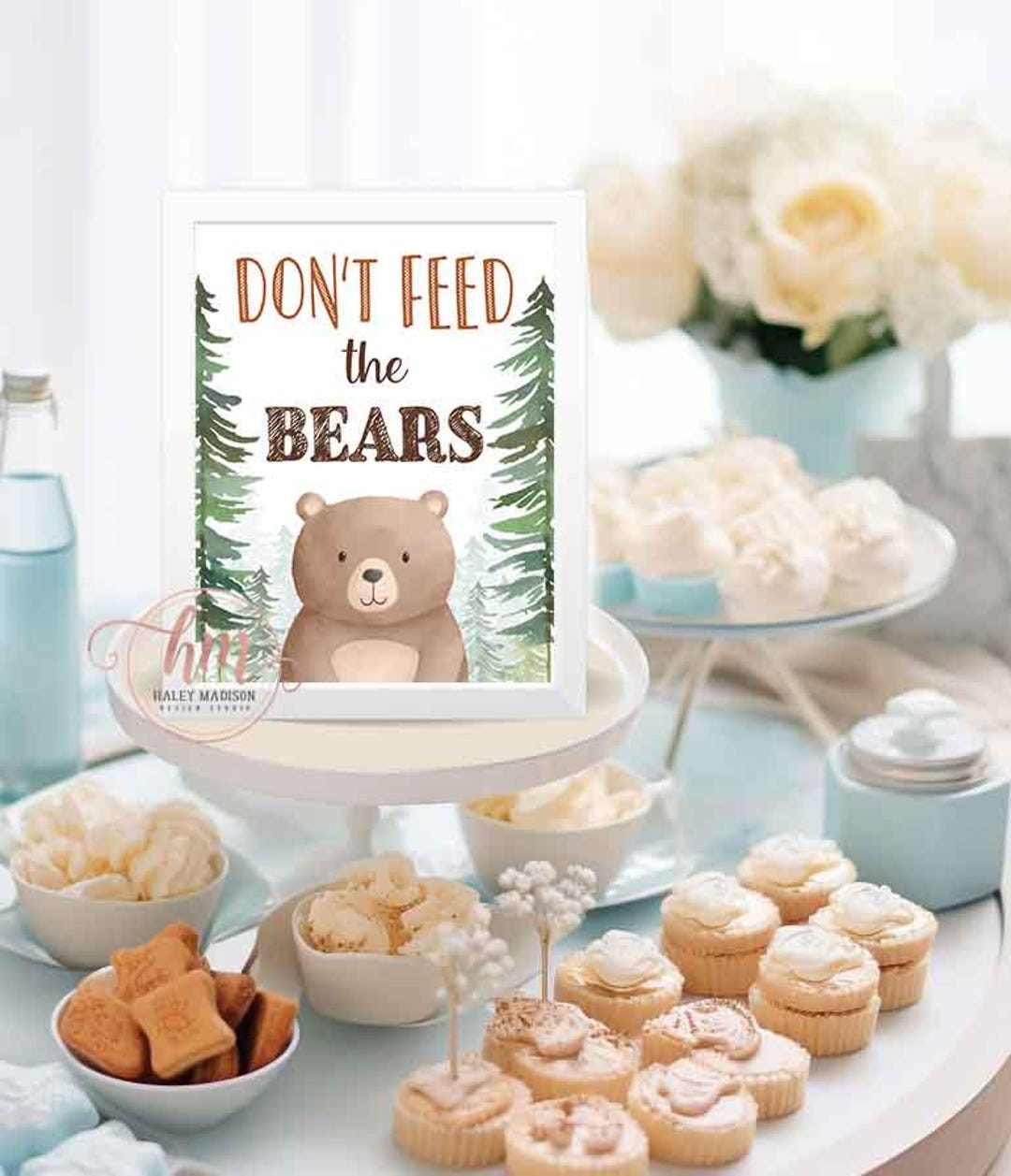PRINTABLE Happy Camper Don't Feed the Bears Sign 8x10 & 5x7, One Happy ...