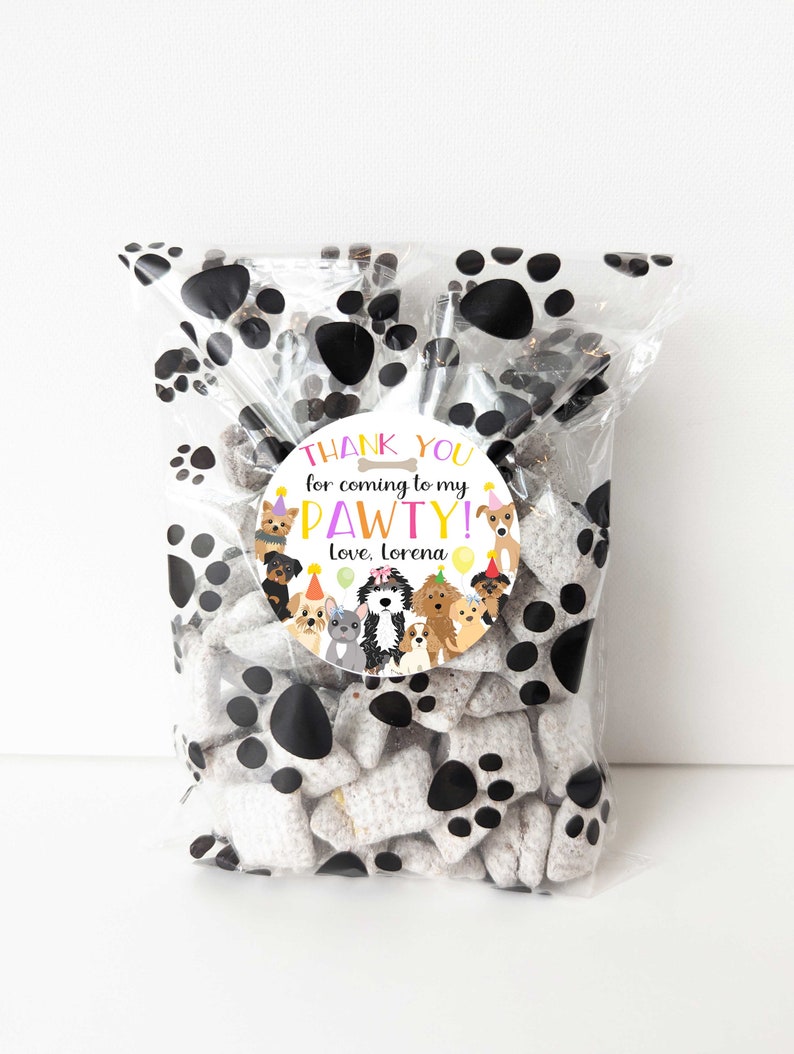 Puppy Party Treat Bags With Stickers, Set of 12 - Etsy
