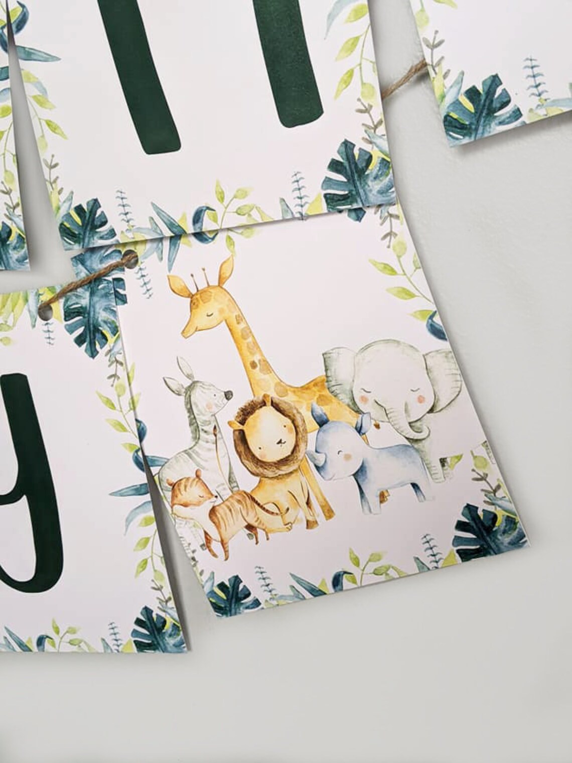 Jungle Welcome Baby Banner Jungle Baby Shower Jungle Safari - Etsy