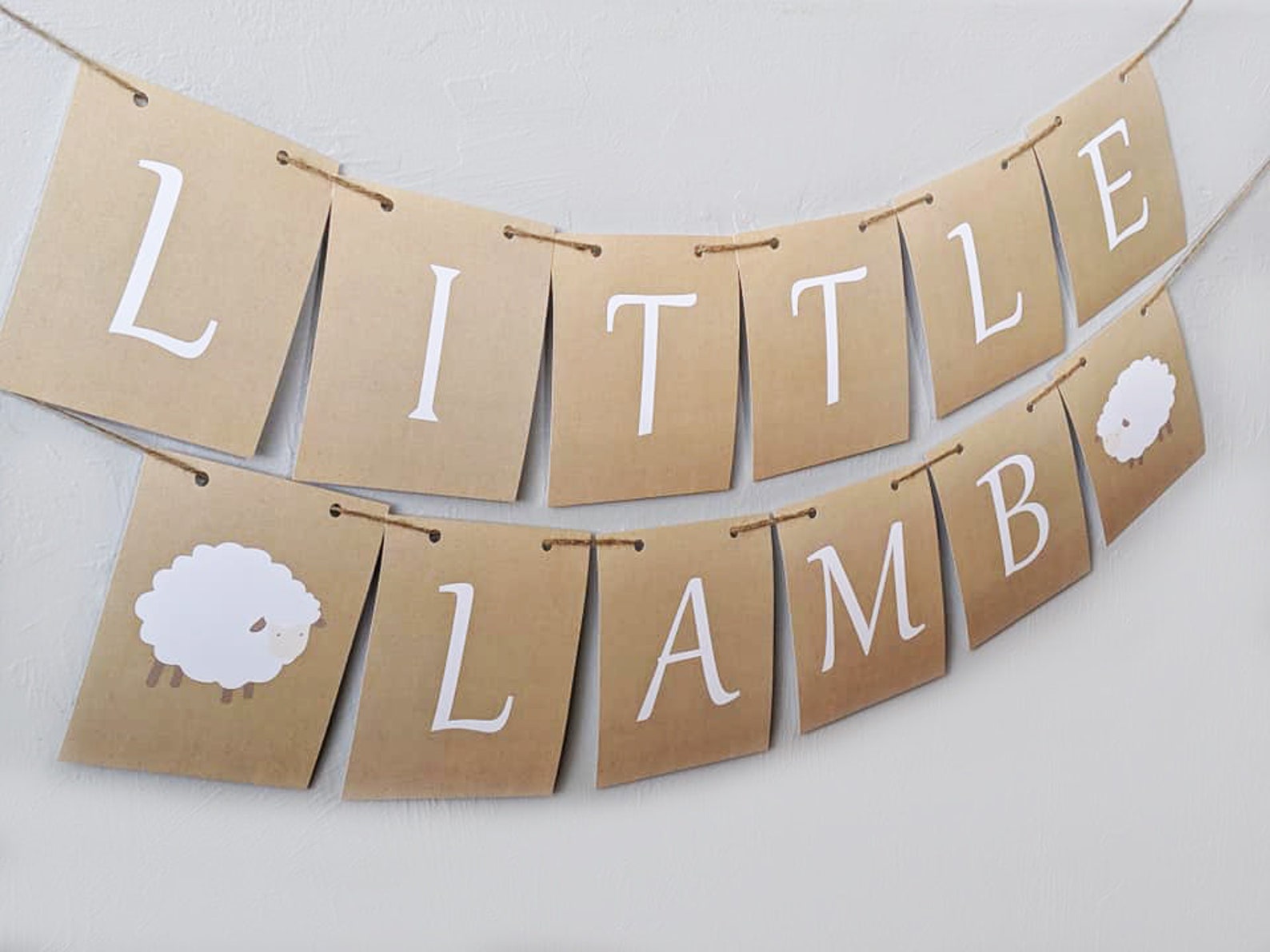 Little Lamb Banner Little Lamb Gender Neutral Baby Shower - Etsy