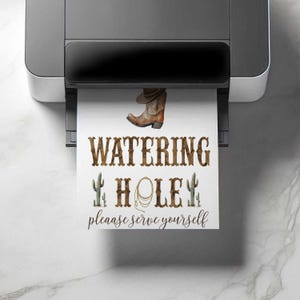 PRINTABLE Cowboy Drinks Sign, Western Party Food Sign, Cowboy Birthday ...