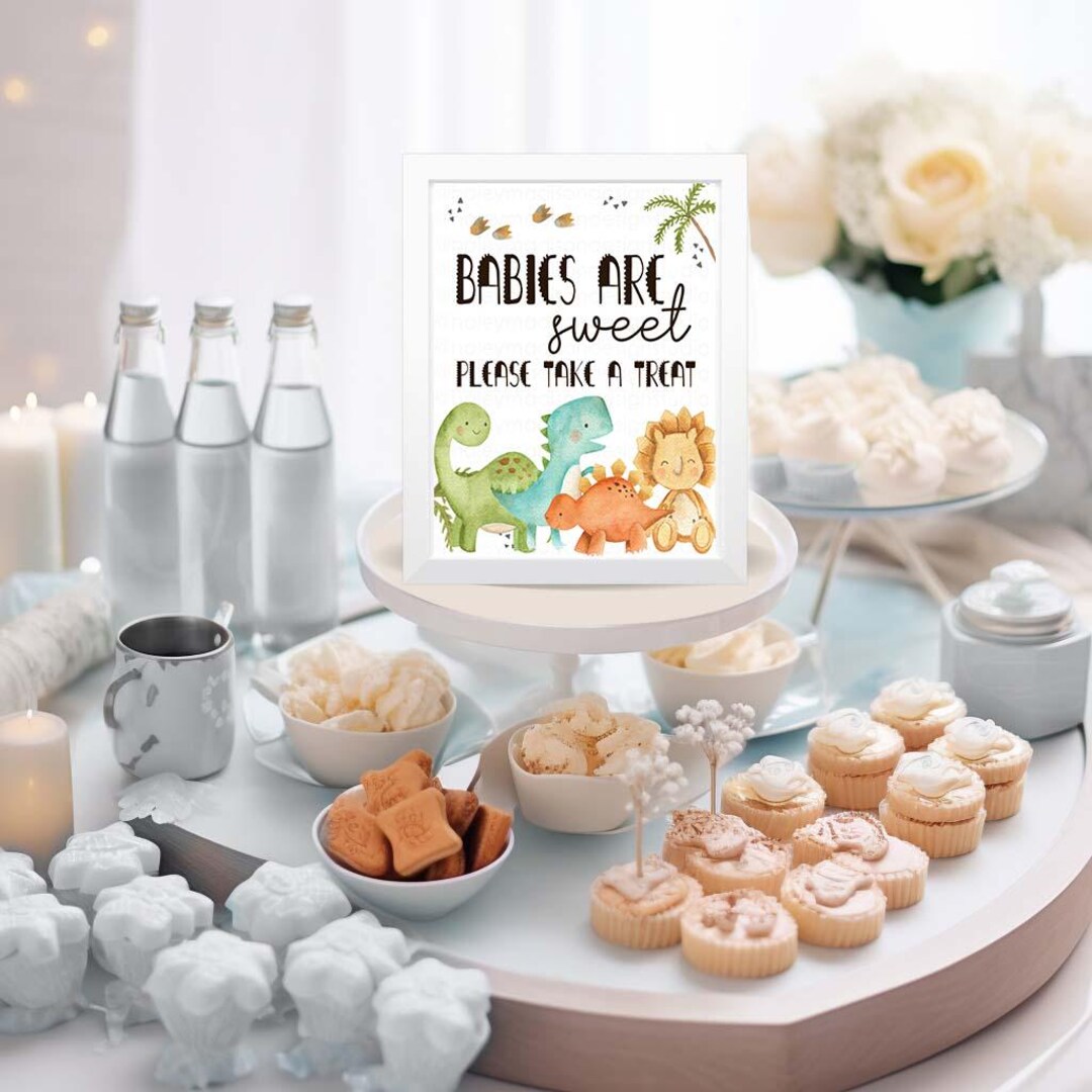 PRINTABLE Dinosaurs Treats Sign 8x10, Babies Are Sweet Please Take a ...