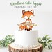 PRINTABLE Fox Cake Topper, Fox Welcome Baby Cake Topper, Woodland Baby ...