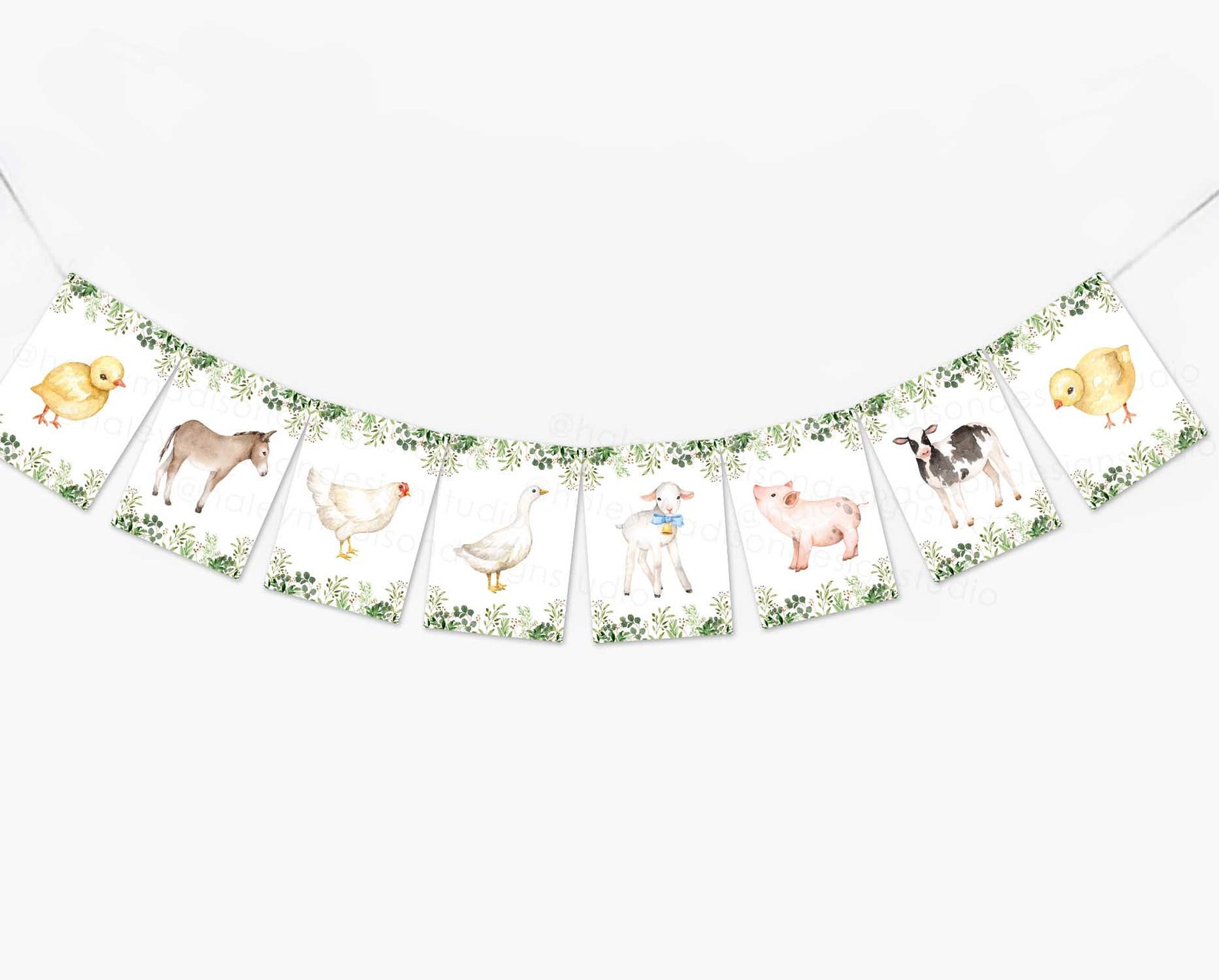 Farm Animals Banner, Farm Animals Baby Shower Banner, Farm Animals ...