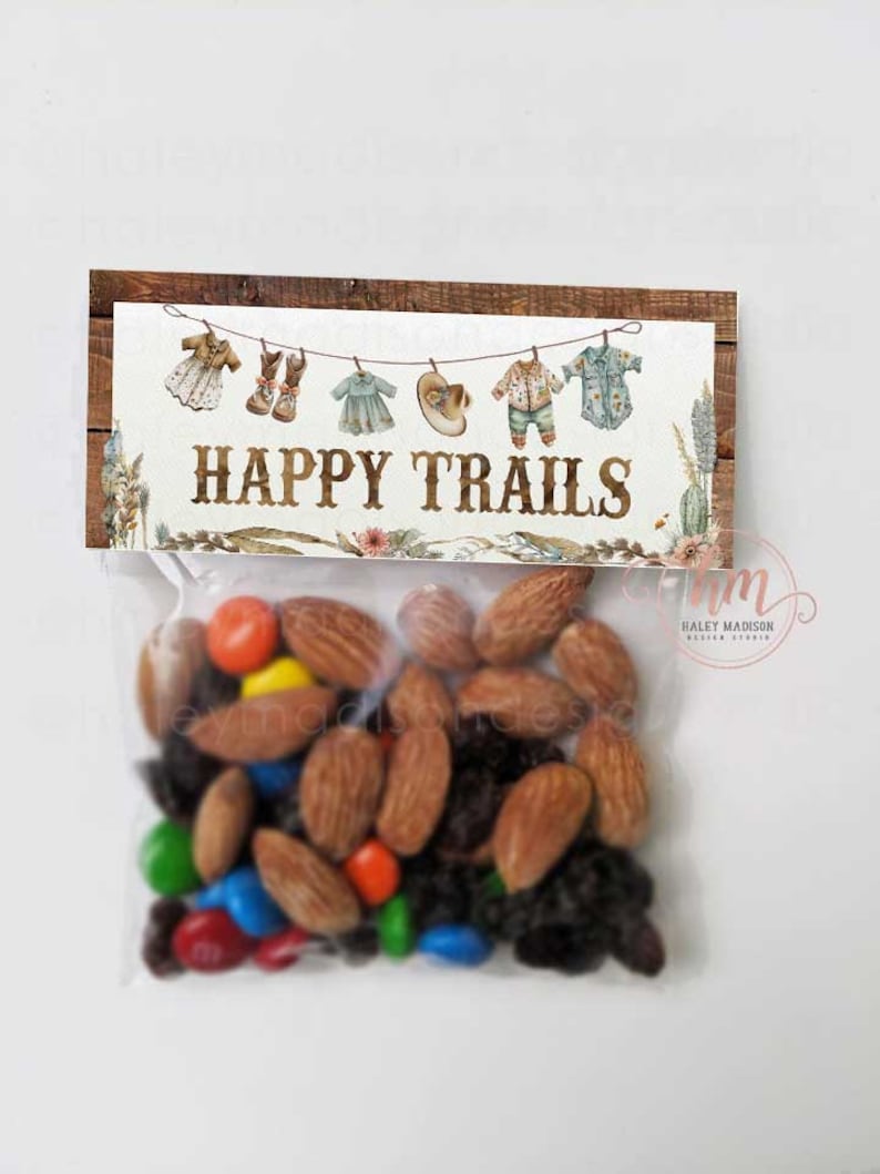Set of 12 Cowboy Treat Bag Toppers With Bags, Vintage Cowboy Birthday ...
