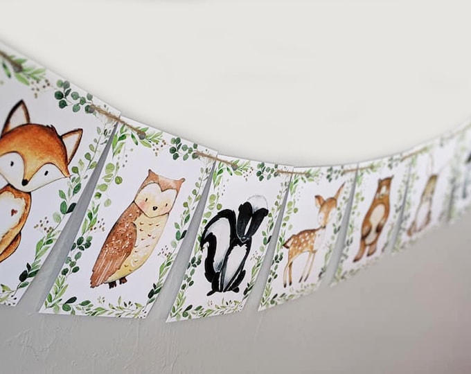 Woodland Animals Banner Woodland Baby Shower Banner Woodland - Etsy