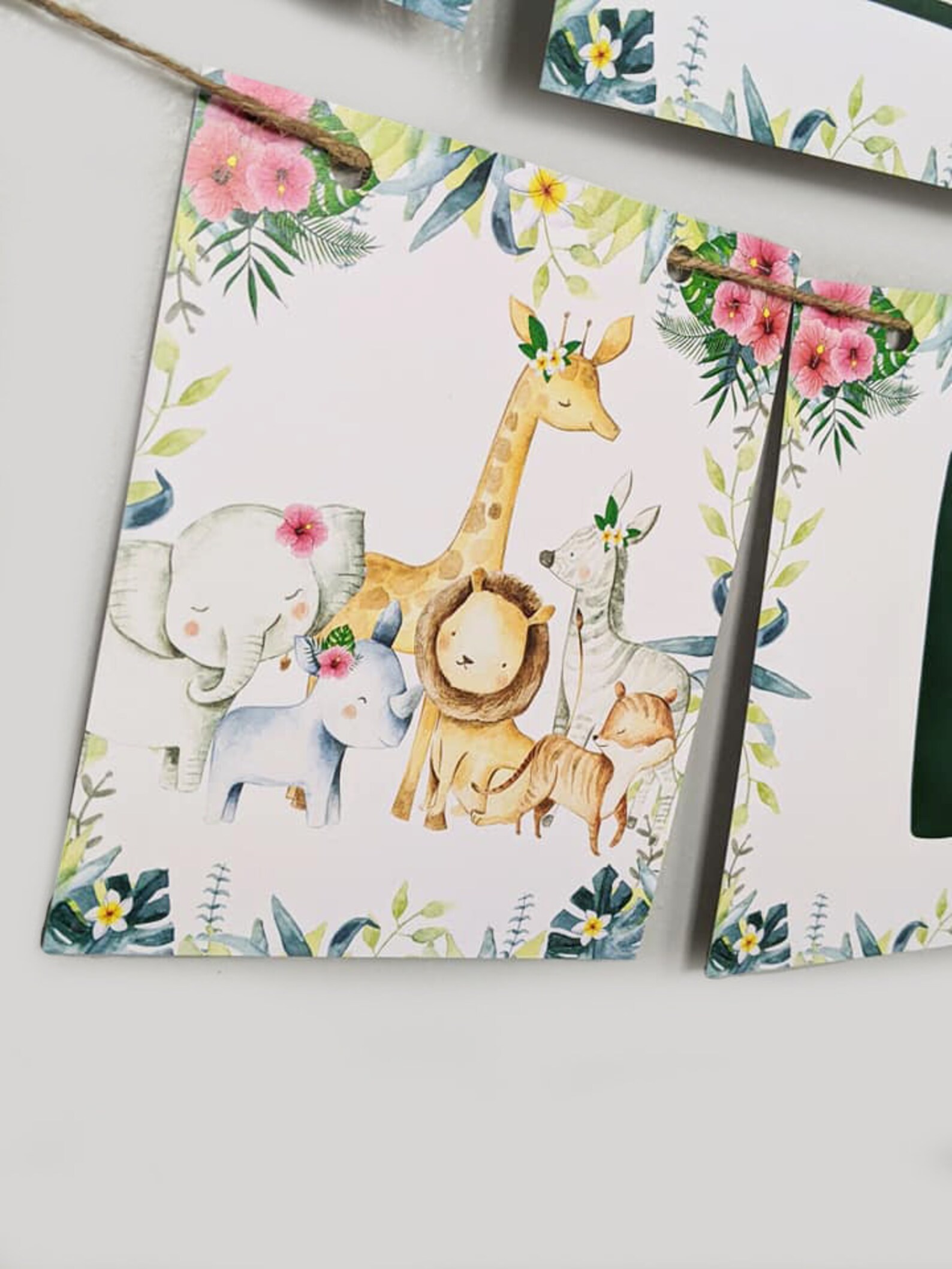 Jungle Welcome Baby Banner Jungle Baby Shower Jungle Safari - Etsy