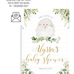 Little Lamb Welcome Sign, Little Lamb Baby Shower Welcome Sign, Little ...