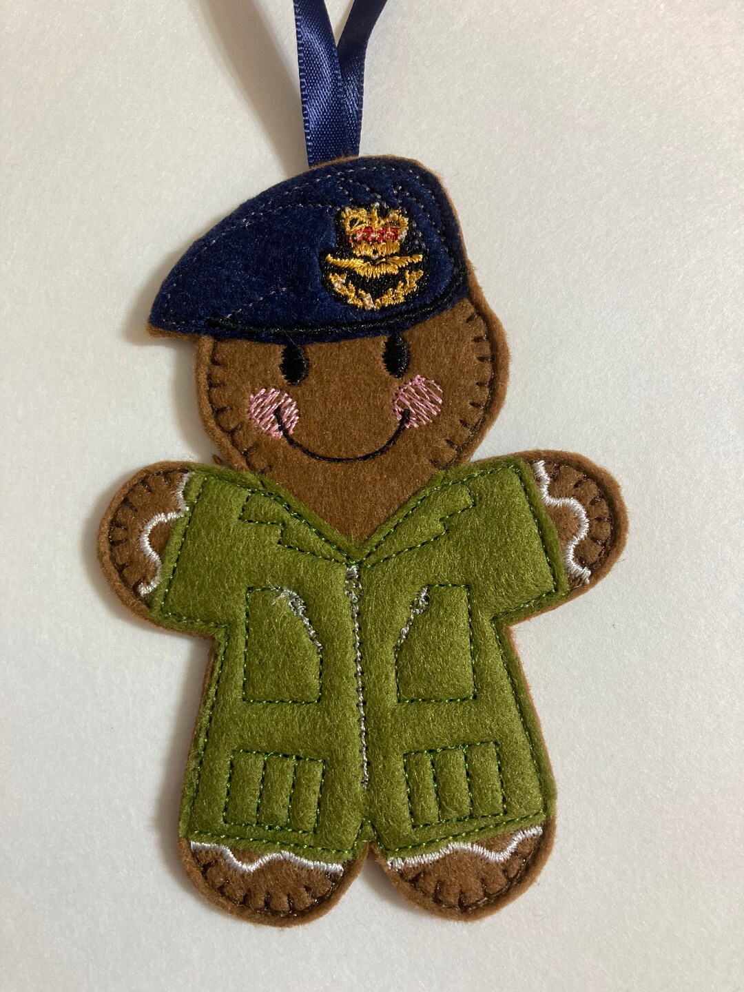 RAF Flying Squad Gingerbread Man Hanging Felt Decoration Christmas ...